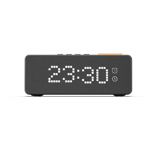 Fabric Alarm Clock With All in 1 Wireless Charger,Charger